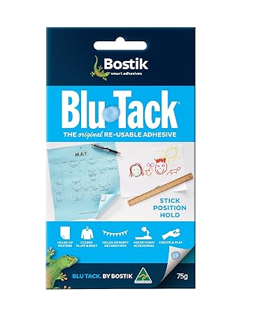 Bostik Blu Tack 75g | Original Reusable Adhesive | Clean Safe Easy ...