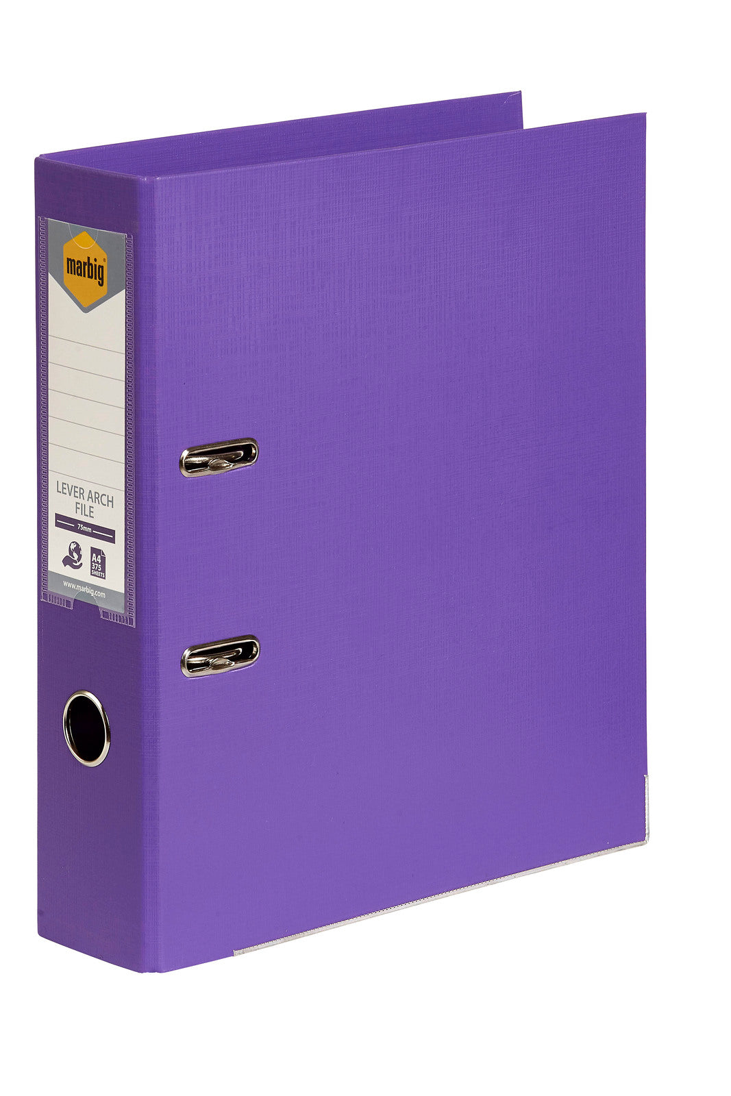 Marbig Lever Arch File A4 Purple 75mm | 375 Sheet Capacity | Rodney's ...