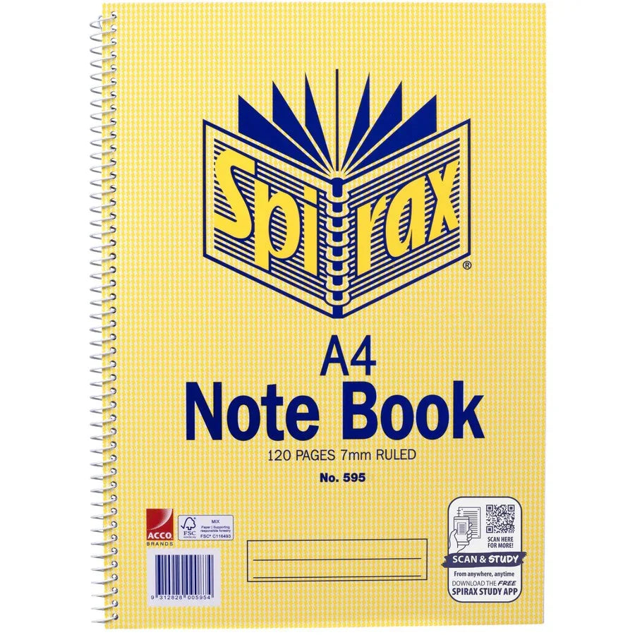 Note Book Spirax A4 120 pages – Rodney's Relics