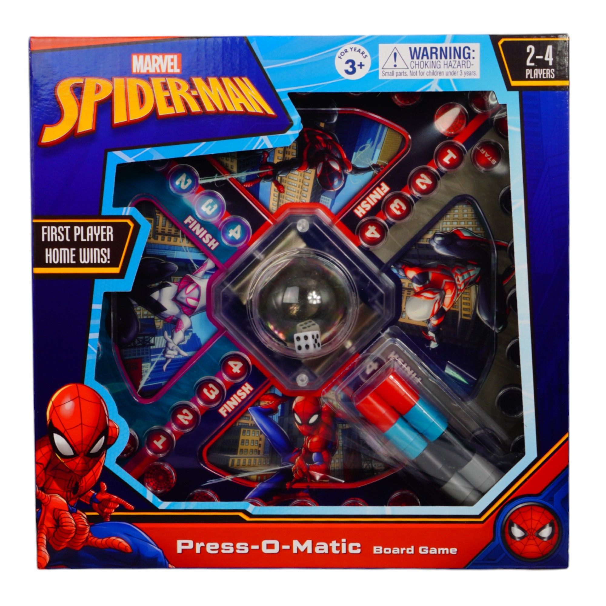 Spider-Man Press-O-Matic Board Game 2-4 Players | Rodney's Relics