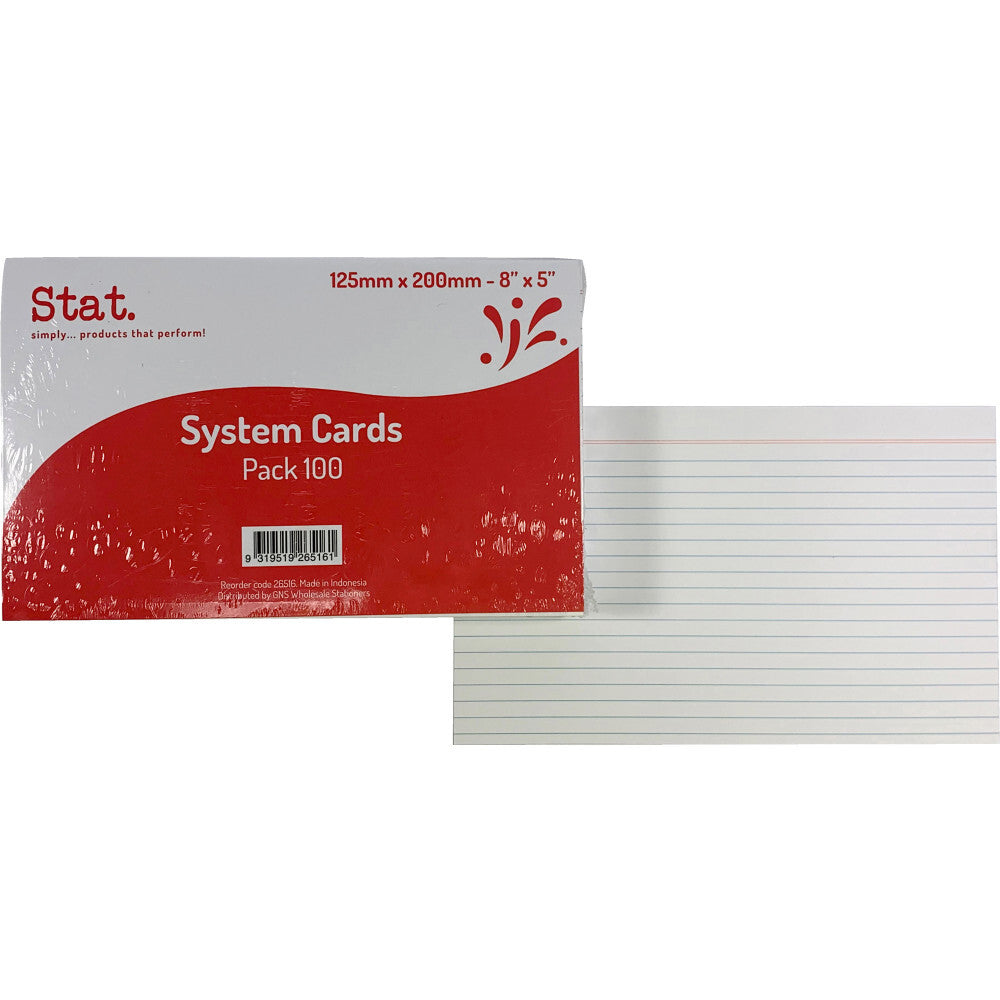 System Cards 102mm x 152mm Pack 100 | Filing & Index Cards – Rodney's ...