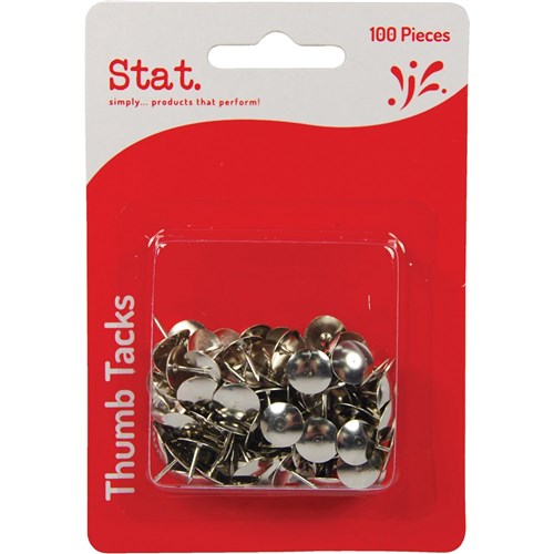 Stat Thumb Tacks 100 Pieces Silver | Push Pins | Rodney's Relics