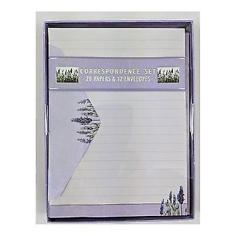 Lavender Correspondence Writing Set - 20 Sheets & 12 Envelopes | Ozcorp ...