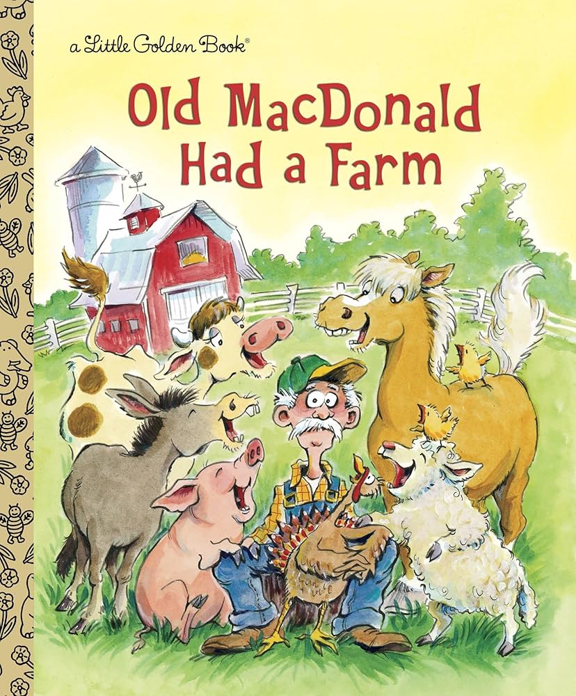 Old MacDonald Had A Farm Little Golden Book - Classic Nursery Rhyme ...